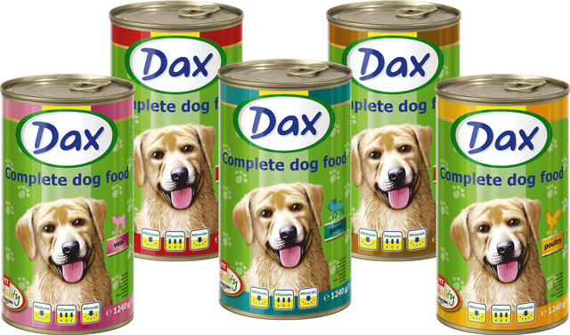 Konzerva pre psov DAX 1240g